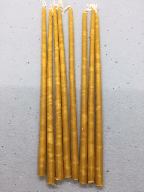 10" Thin Hand Dipped Beeswax Tapers Each – Pioneer Spirit